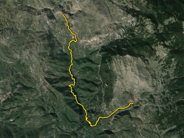 The 8 sections - Menalon Trail